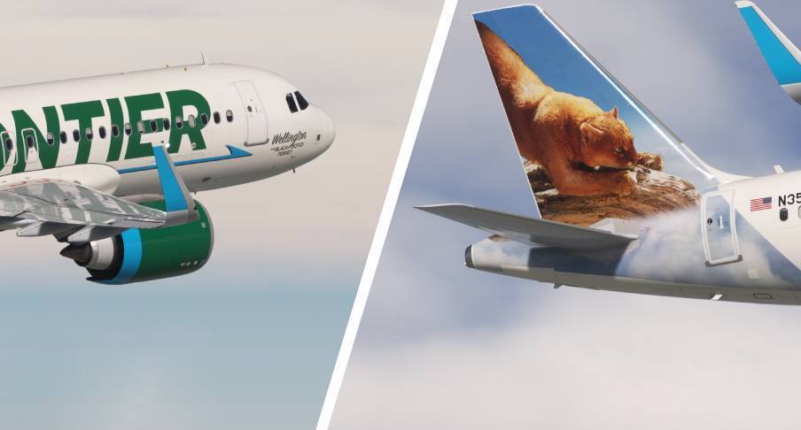 A320neo v2 Frontier Land Animals Livery Pack 3 · Unofficial MSFS ...